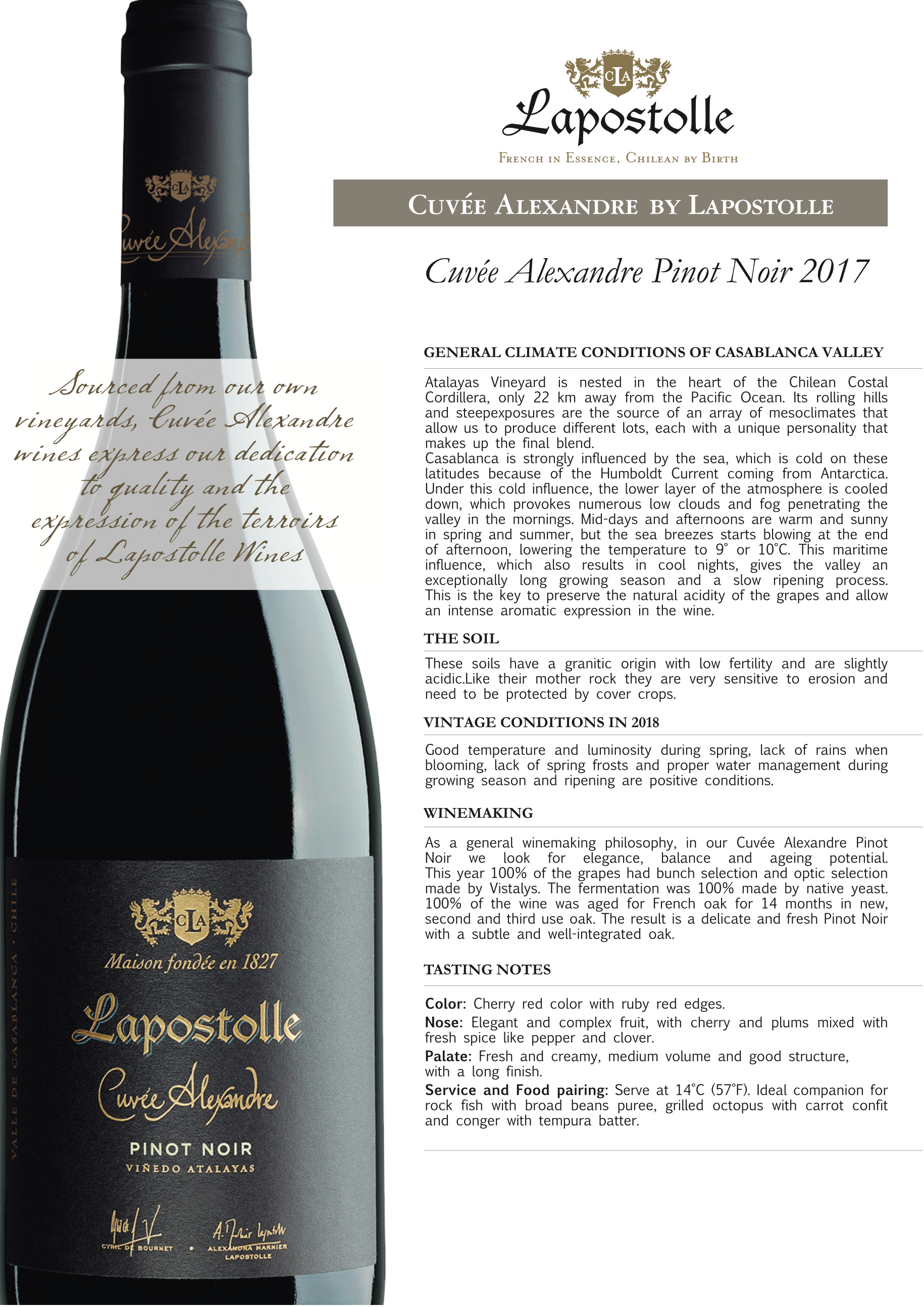 Lapostolle cuvee de Alexandre Pinot Noir – PS.Cafe Online