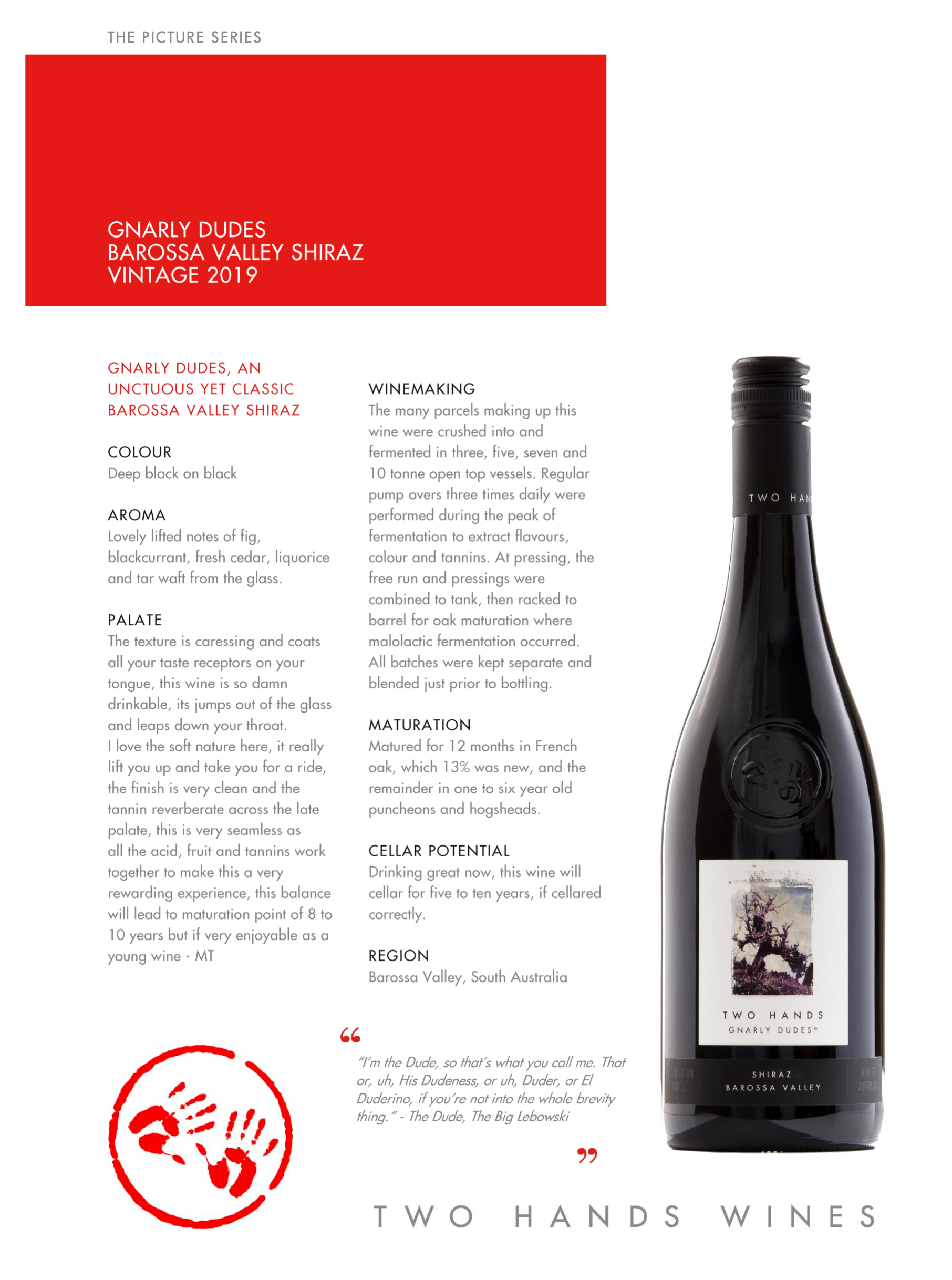 Two Hands 'Gnarly Dudes' Shiraz – PS.Cafe Online